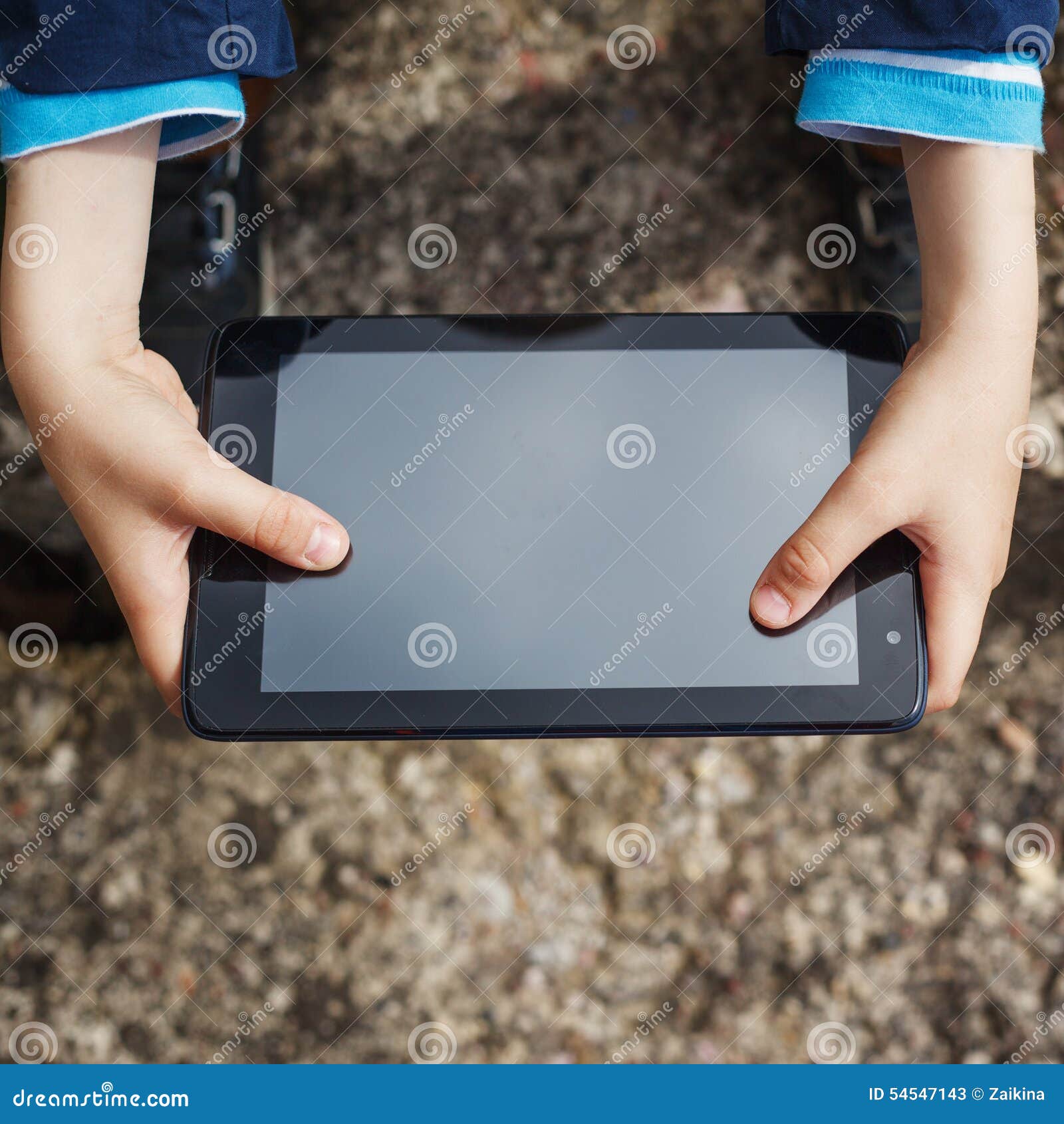 Close-up of Kid S Hands Close Up Holding Digital Tablet Stock Image ...