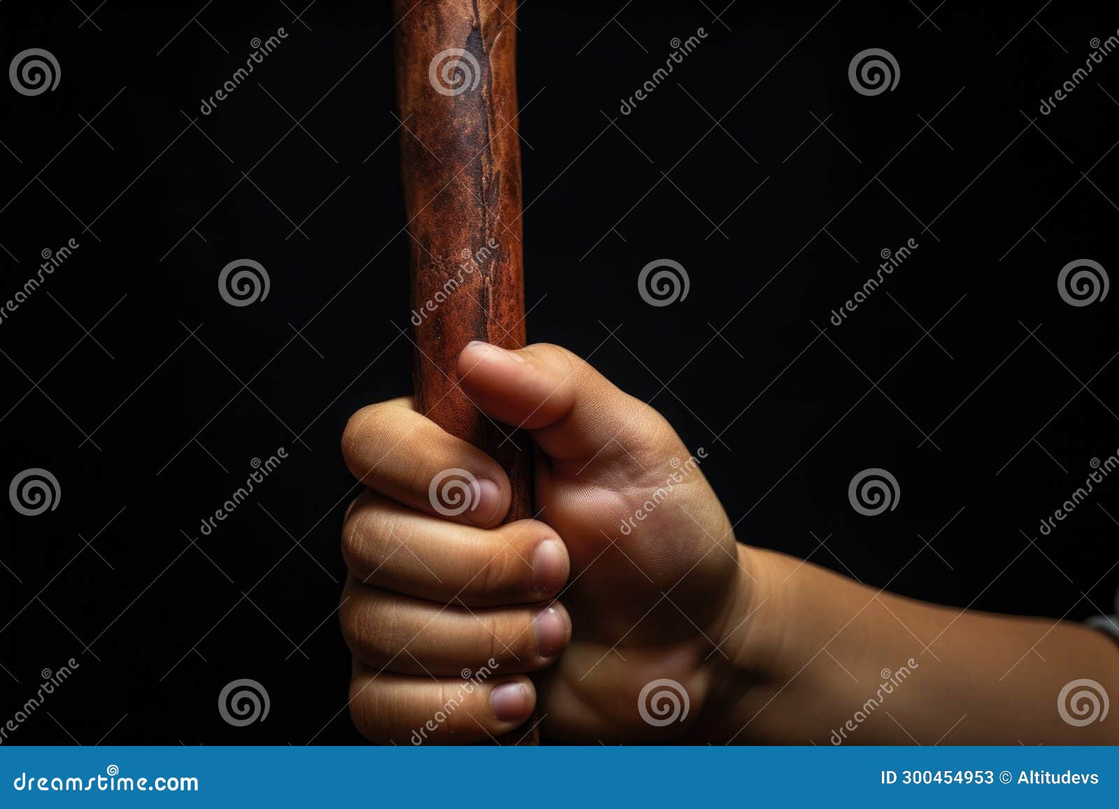 Close-up of a Kids Hand Holding a Baseball Bat Stock Image - Image of ...