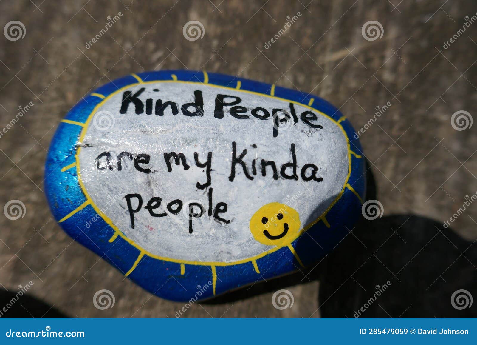 Close-up of Kind People are My Kind of People Kindness Rock Stock Image ...