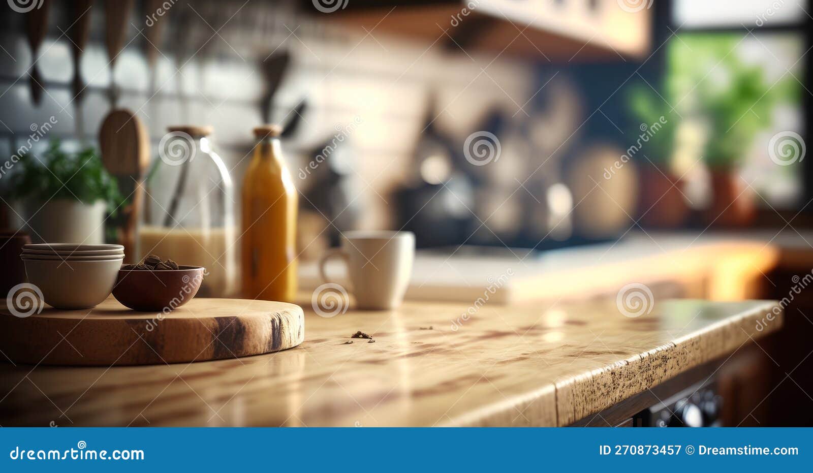 Close Up of Kitchen Counter with Various Items on it. Generative AI ...