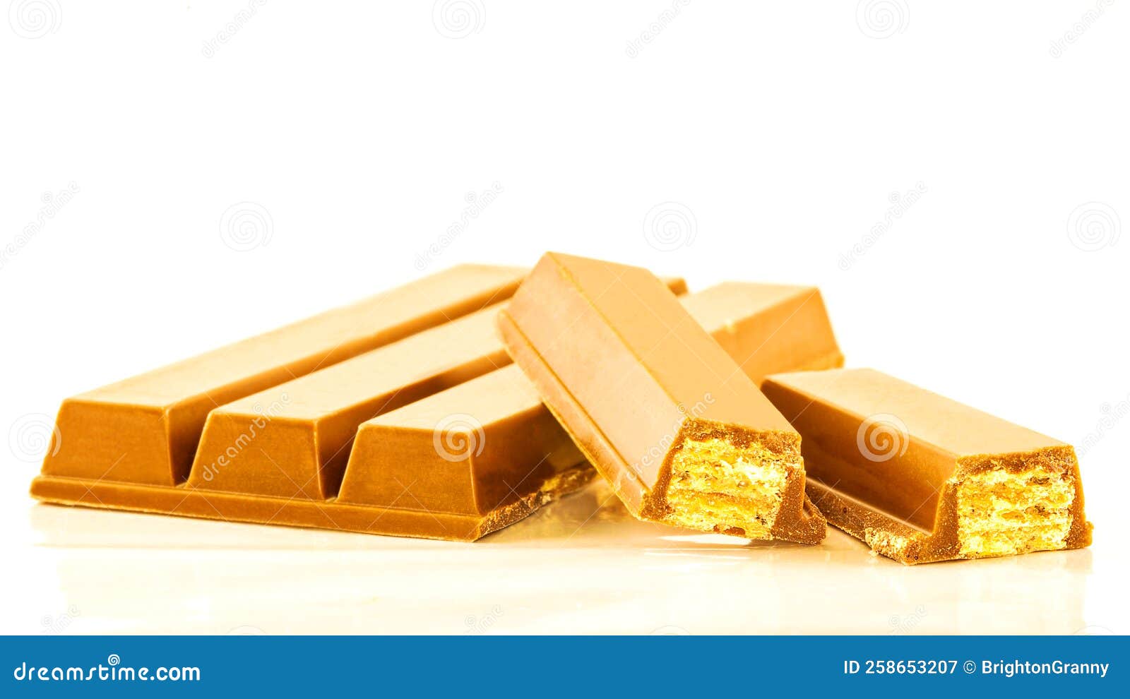 A Closeup of Four Segments of Chocolate Covered Biscuit. Stock Image ... A Closeup of Four Segments of Chocolate Covered Biscuit. Stock Image ...