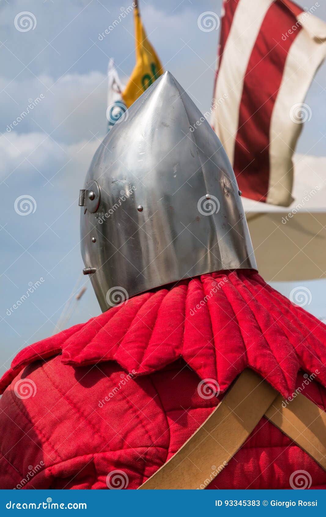 Close Up of Knight& X27;s Silver Helmets Stock Image - Image of ...