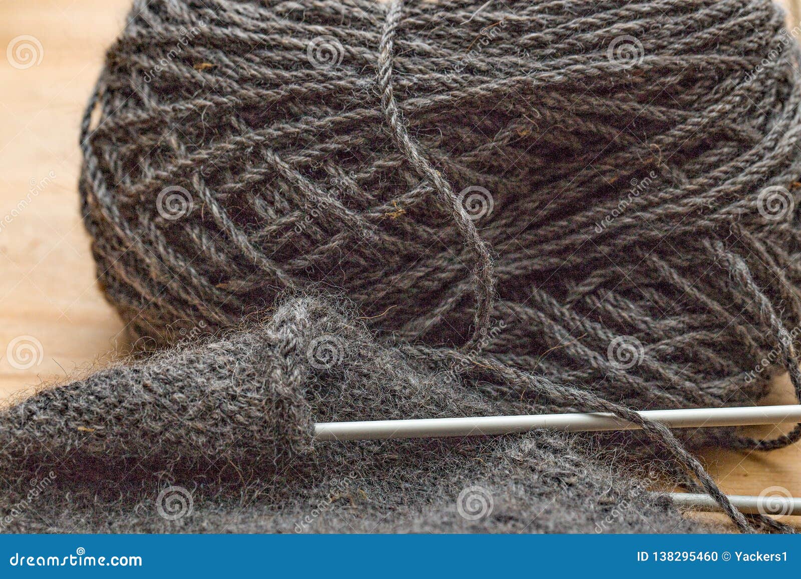 Close Up of Knitting Project Work in Progress Stock Photo - Image of ...