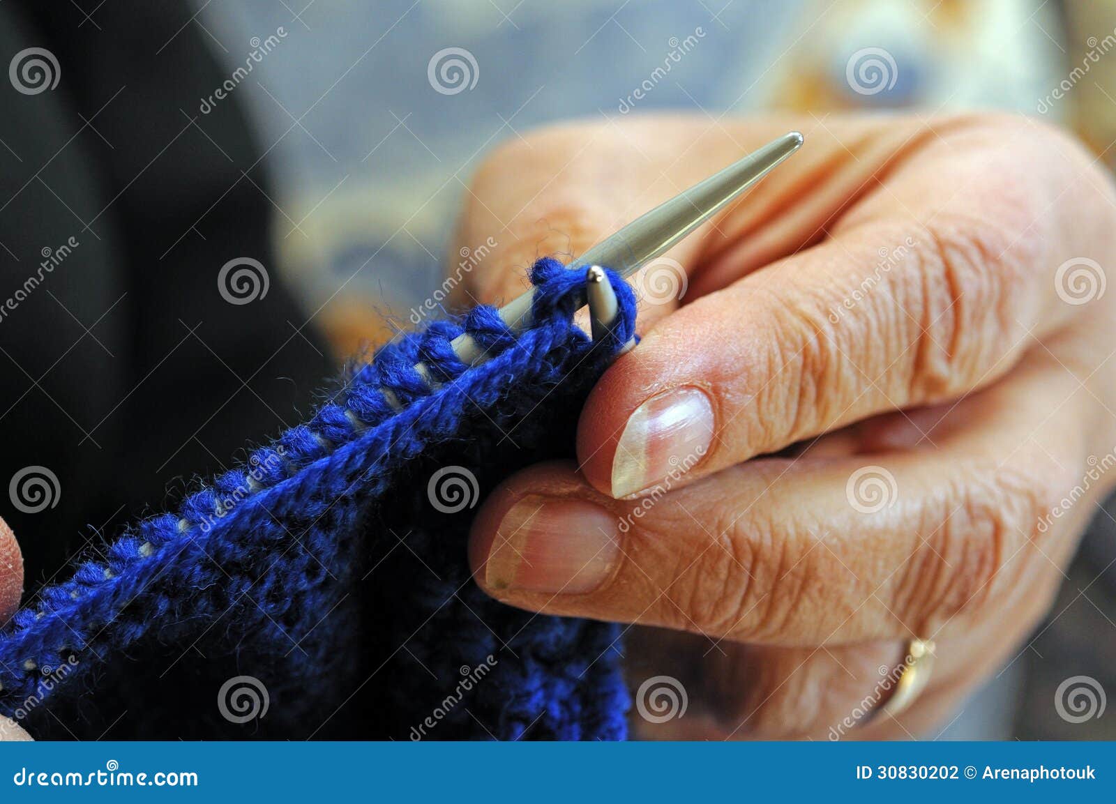 Close up of knitting. stock photo. Image of middle, caddy - 30830202