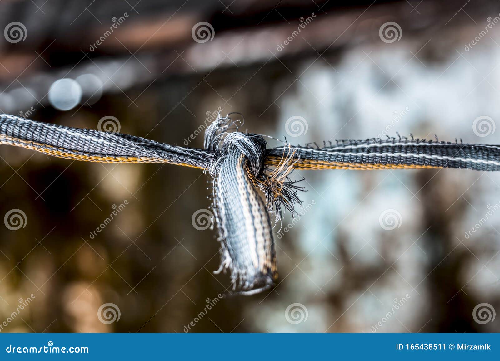 Close Up of Knot on the Old Cloth Washing Line. Stock Image - Image of ...
