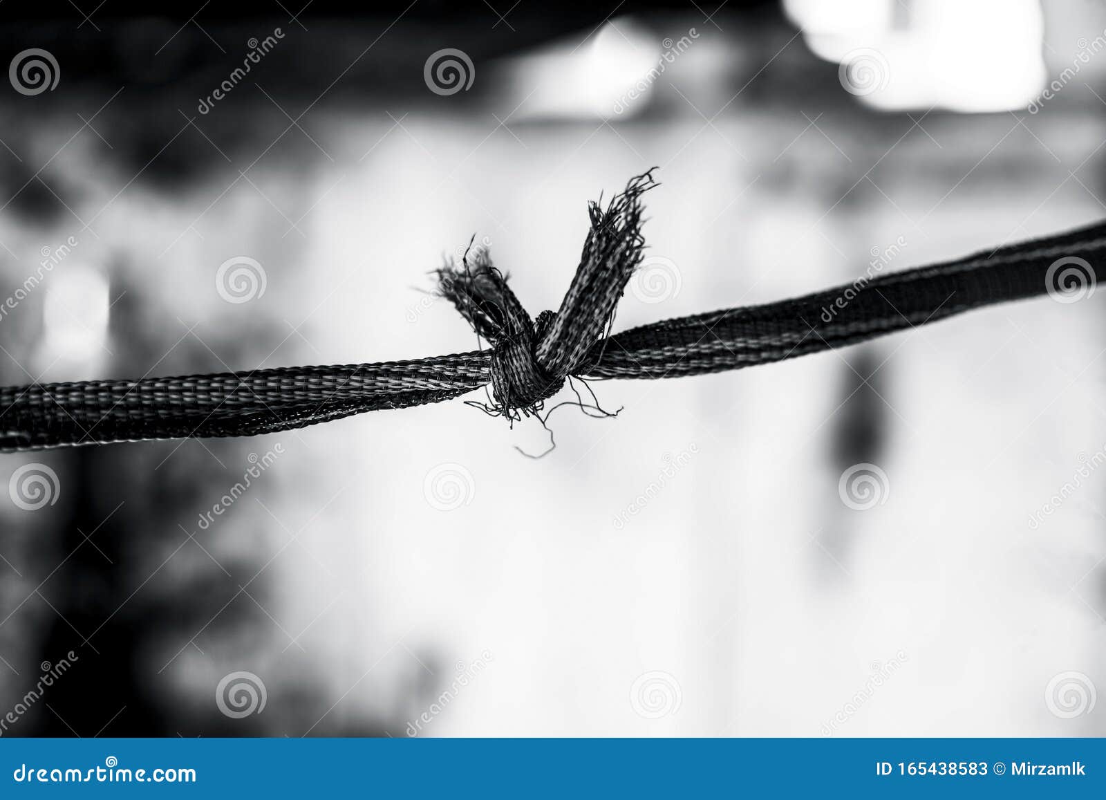 Close Up of Knot on the Old Cloth Washing Line. Stock Image - Image of ...