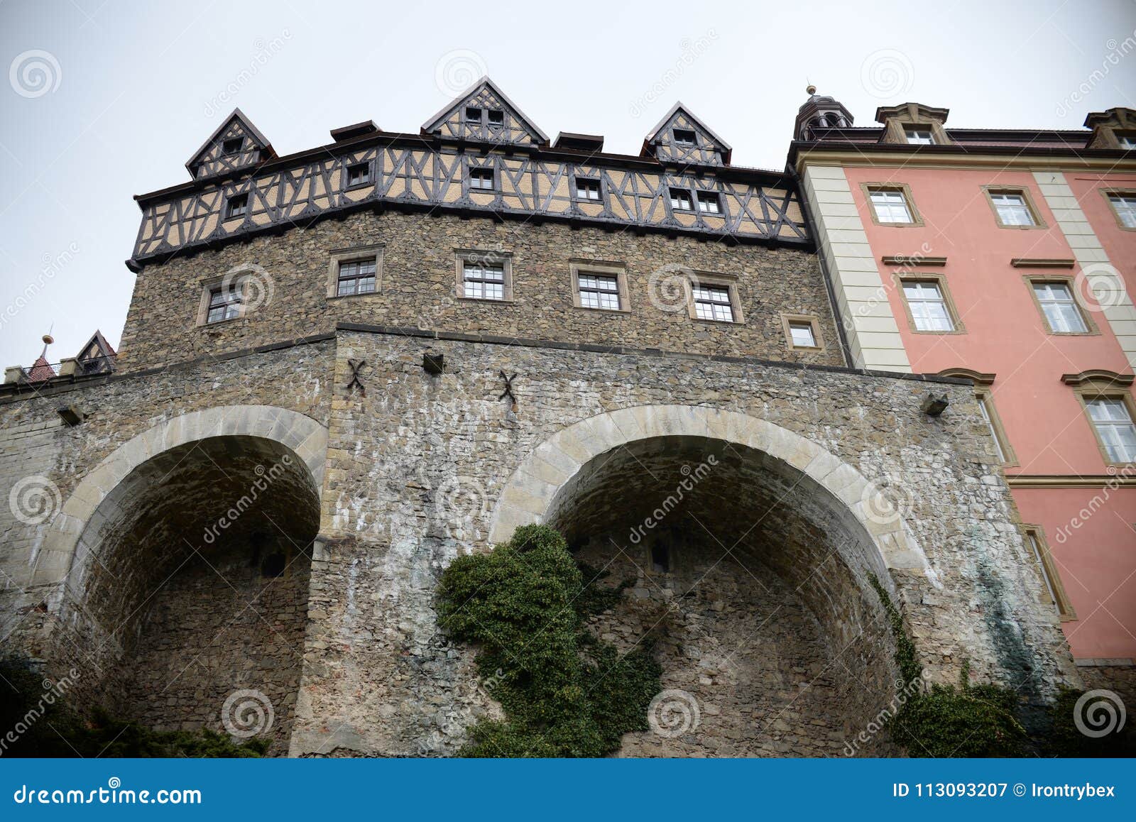 Close Up on Ksiaz Castle Side Wall Editorial Photography - Image of ...