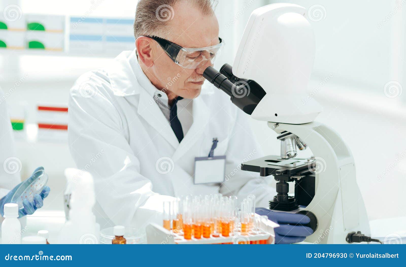 Close Up. Laboratory Technicians Testing Blood in the Laboratory. Stock ...