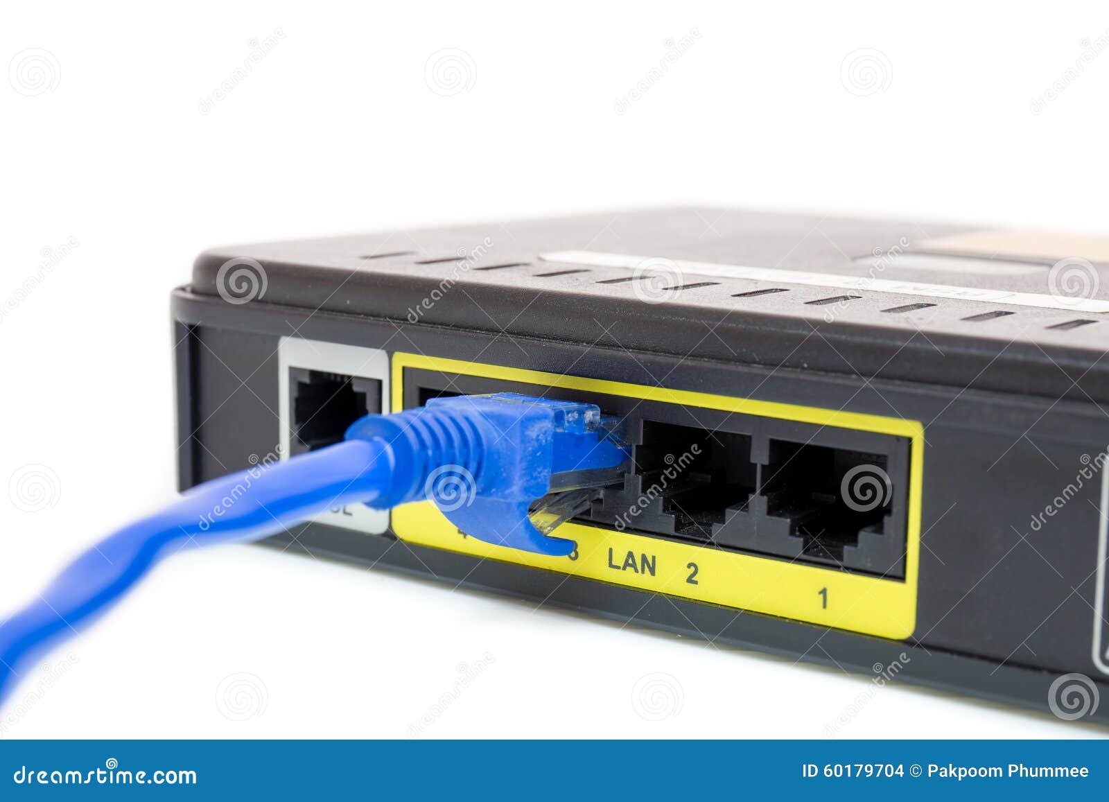 Close Up LAN UTP RJ45 Cat5e Connect To ADSL Router Stock Photo - Image ...
