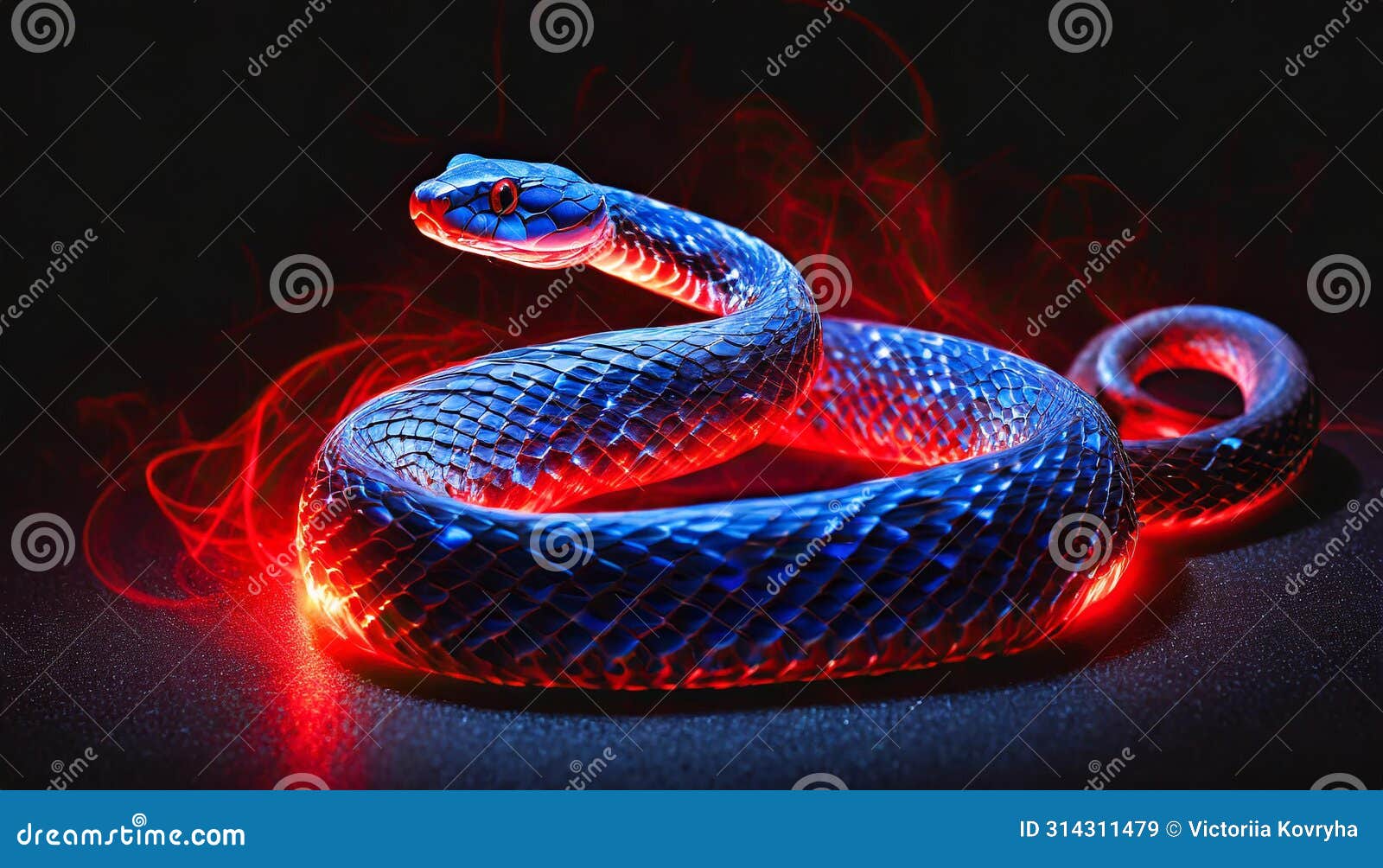 Blue Snake Vector Illustration | CartoonDealer.com #2323172