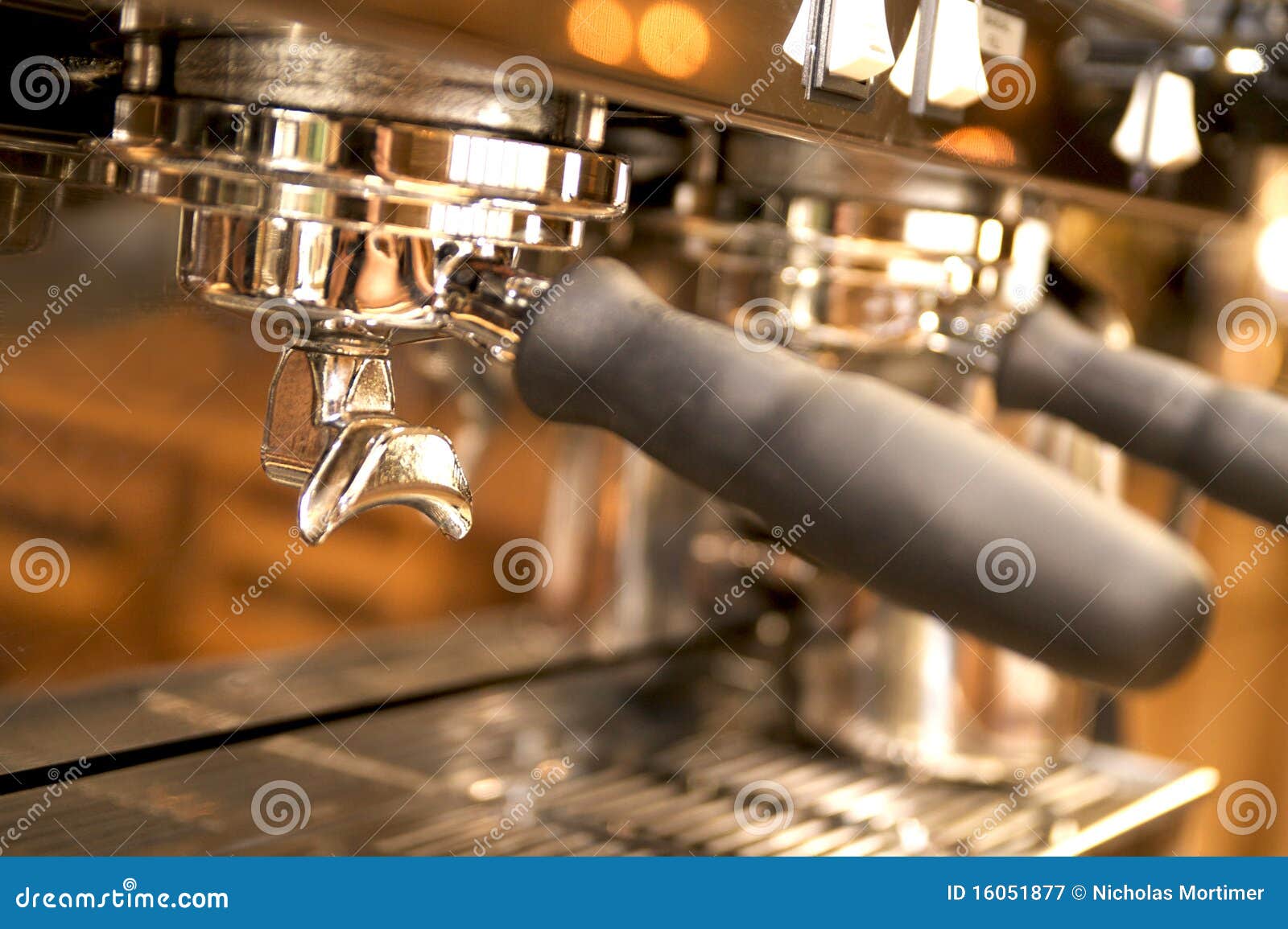 Close-up of Large Espresso Maker Stock Image - Image of cafeteria, copy ...