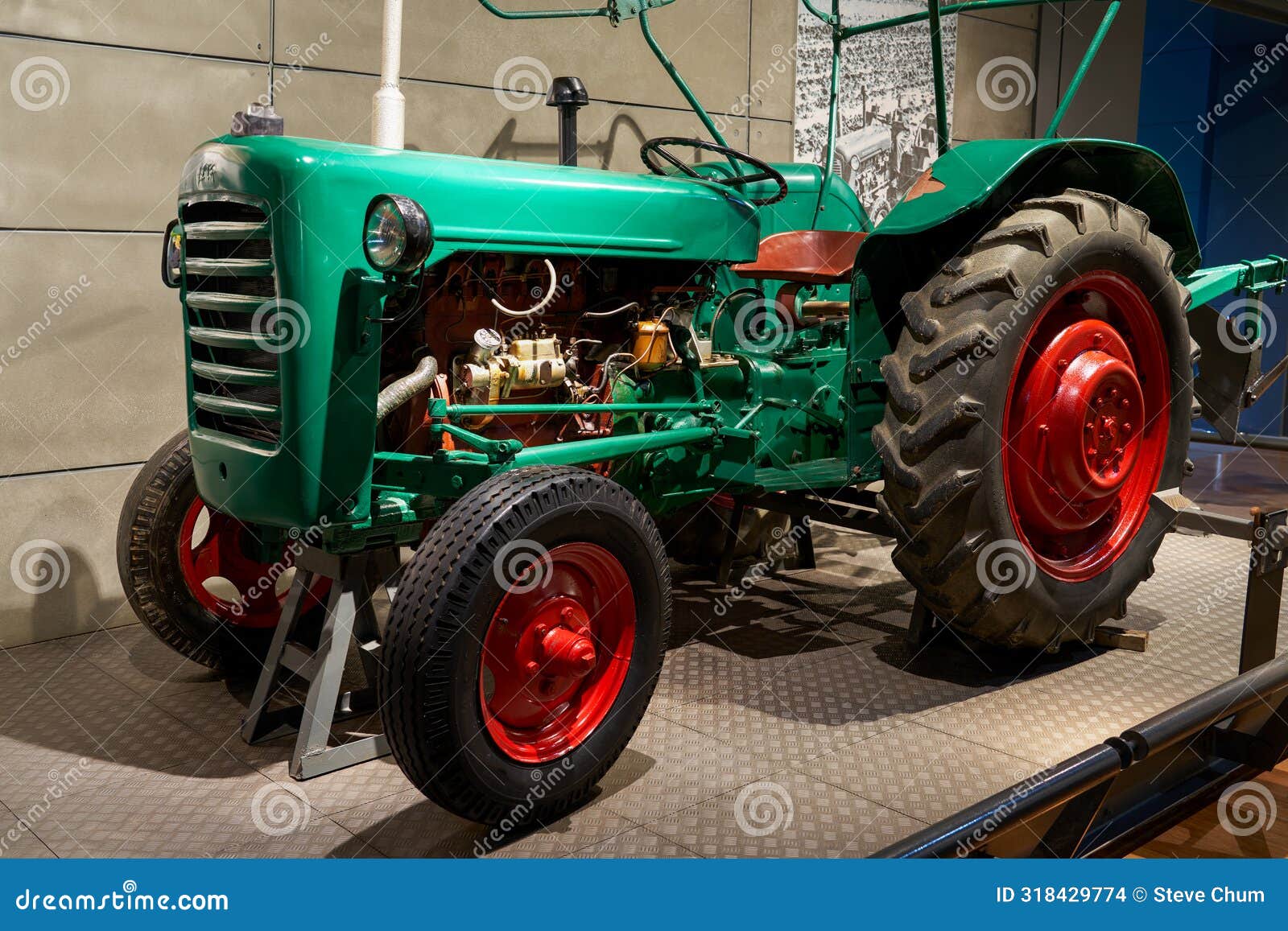 Close-up of a Large Farming Tractor Stock Photo - Image of work ...