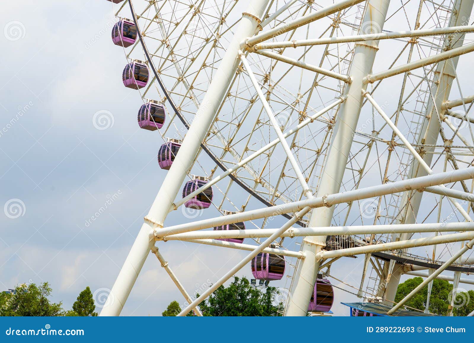 Close-up of a Large Ferris Wheel in a Playground Stock Image - Image of ...