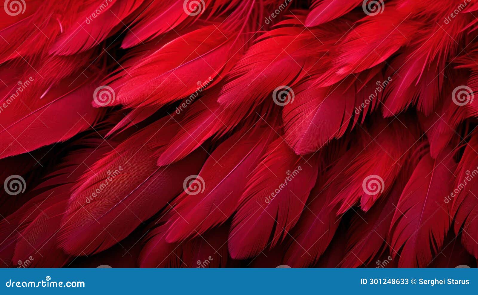 A Close Up of a Large Group of Red Feathers, AI Stock Image - Image of ...