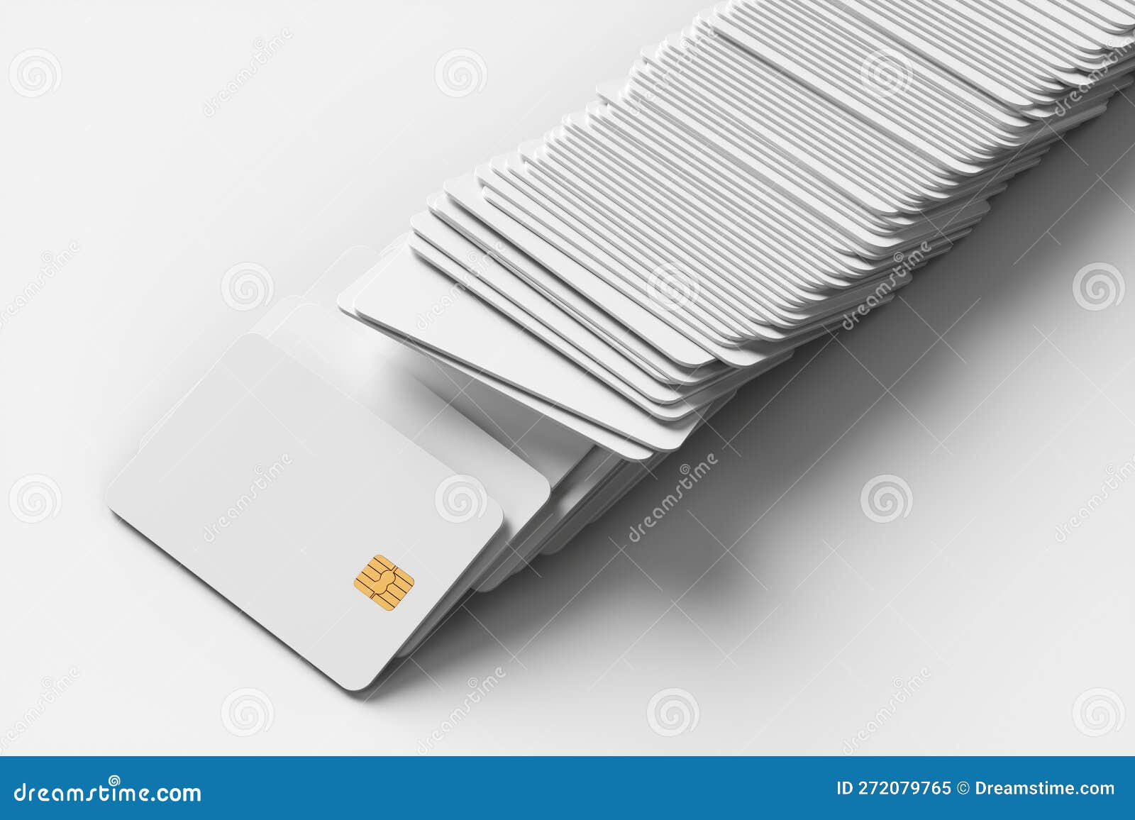 Close-up of a Large Group of White Credit Cards on a White Background ...