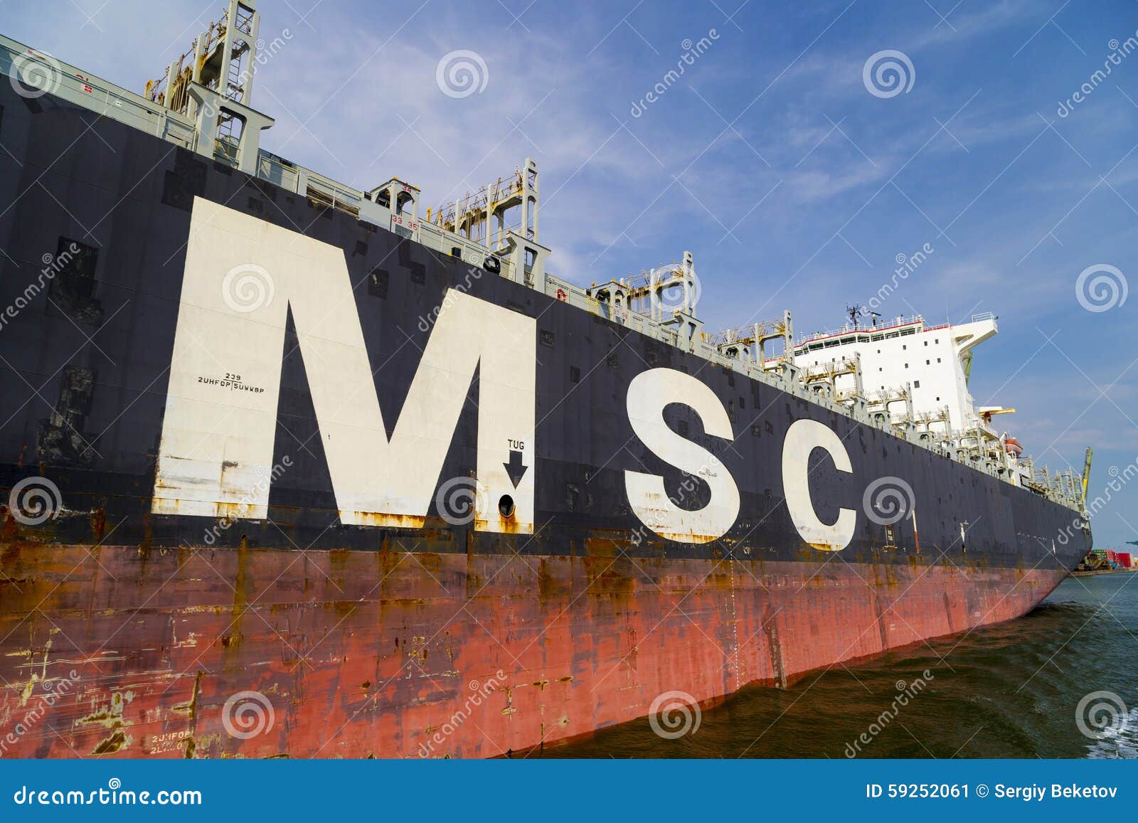 Close-up of Large MSC Cargo Container Vessel Editorial Photo - Image of ...