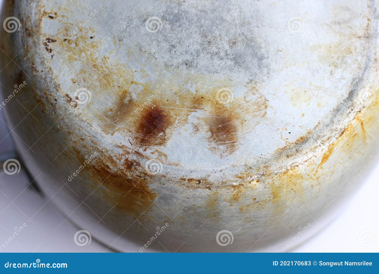 A Close Up of a Large Pot with a Burning Bottom Stock Image - Image of ...