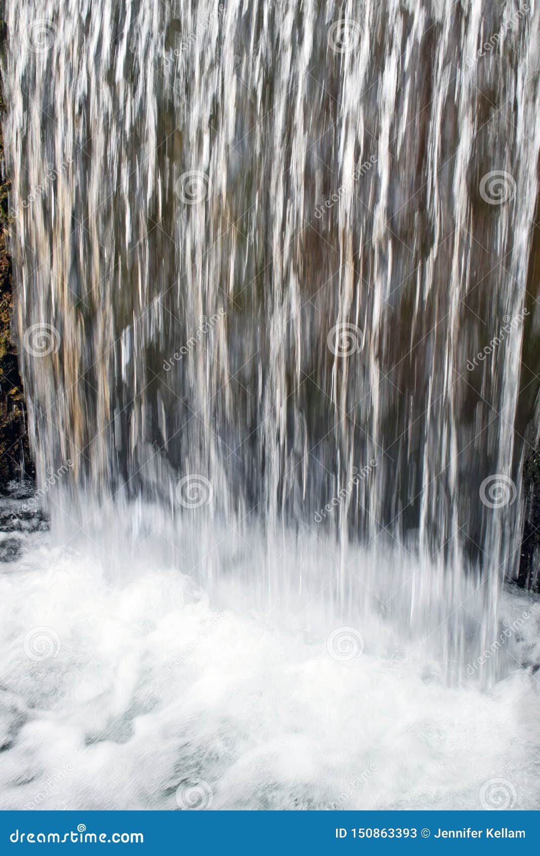 Close Up of a Large Waterfall Stock Image - Image of bubbles, water ...