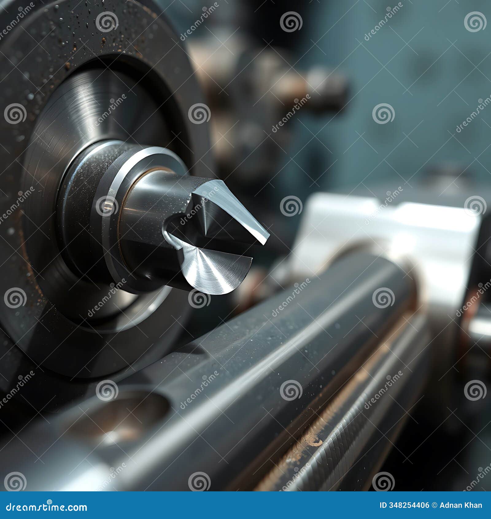 Lathe Cutting Metalworking Process. The Lathe Machine It Can Be ...