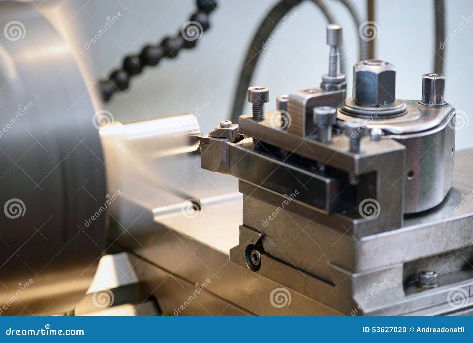 Close Up of Lathe Machine in Operation Stock Photo - Image of speed ...