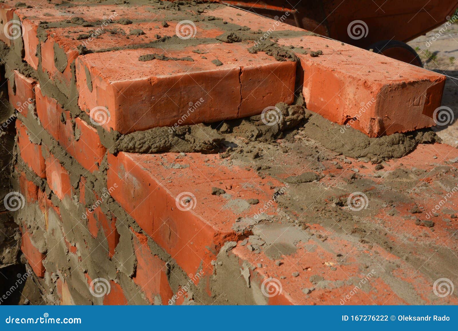 Old Red Bricks Building, Facade Brick Wall Stock Photo | CartoonDealer ...
