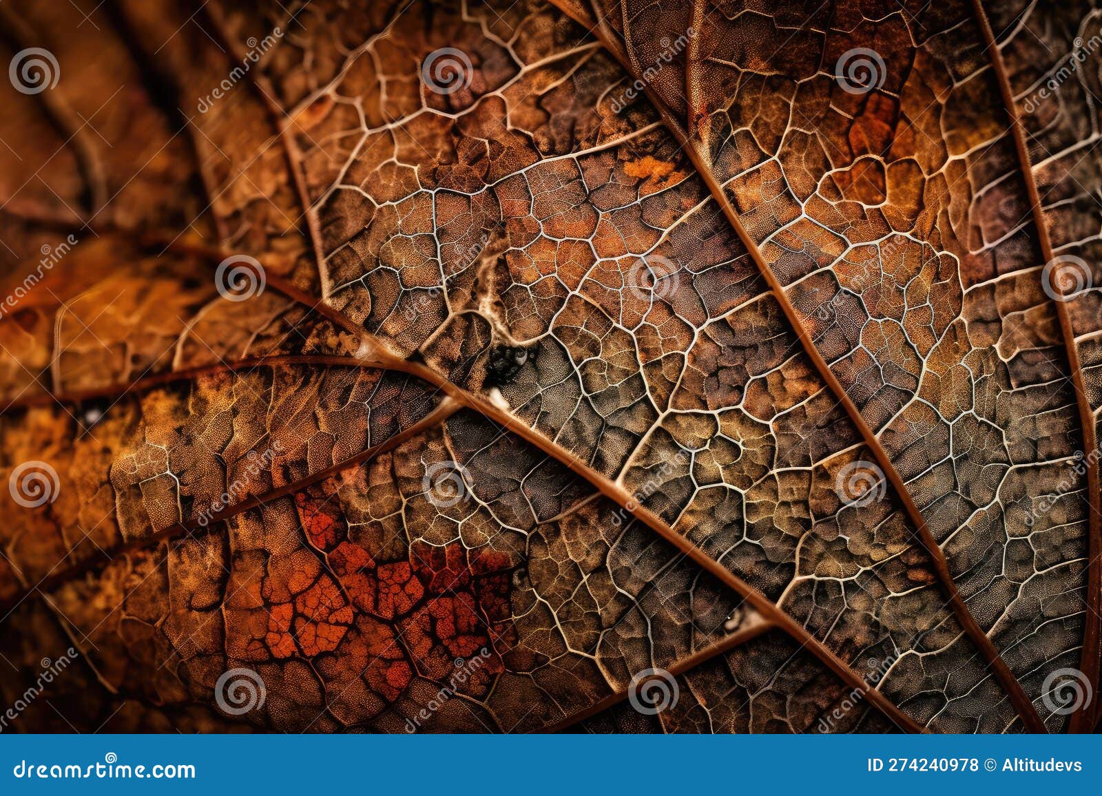 Close-up of Leaf, Revealing Intricate Patterns and Textures Stock Photo ...