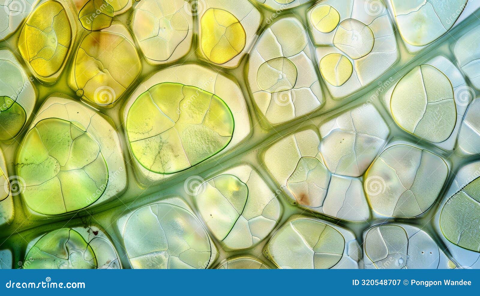 A Close-up of a Leaf Under a Microscope. the Leaf Surface is Covered in ...