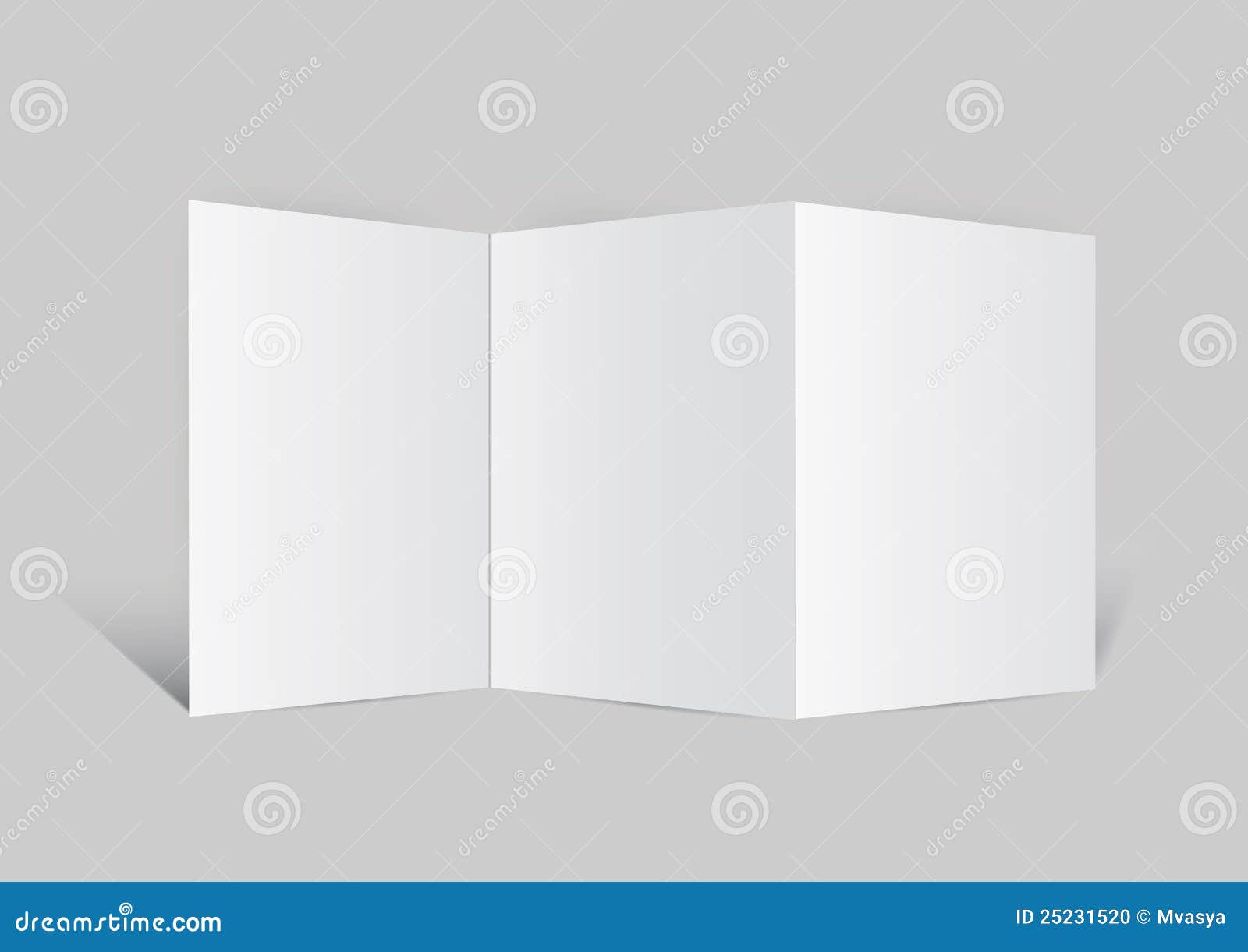 Leaflet Blank Trifold White Paper Brochure Stock Photo | CartoonDealer ...