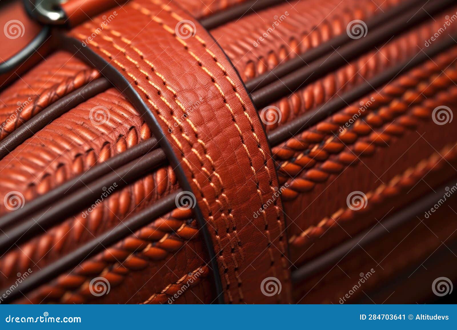 Close-up of Leather Saddle Stitching Details Stock Image - Image of ...