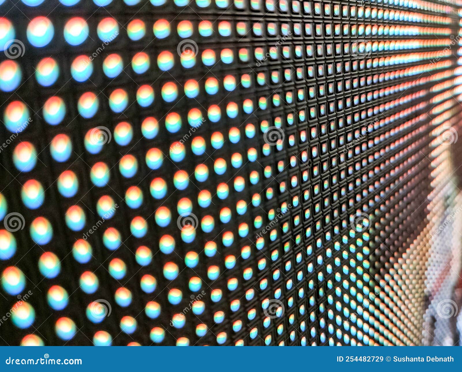 Close-up of an LED Display Panel Stock Image - Image of mobile ...