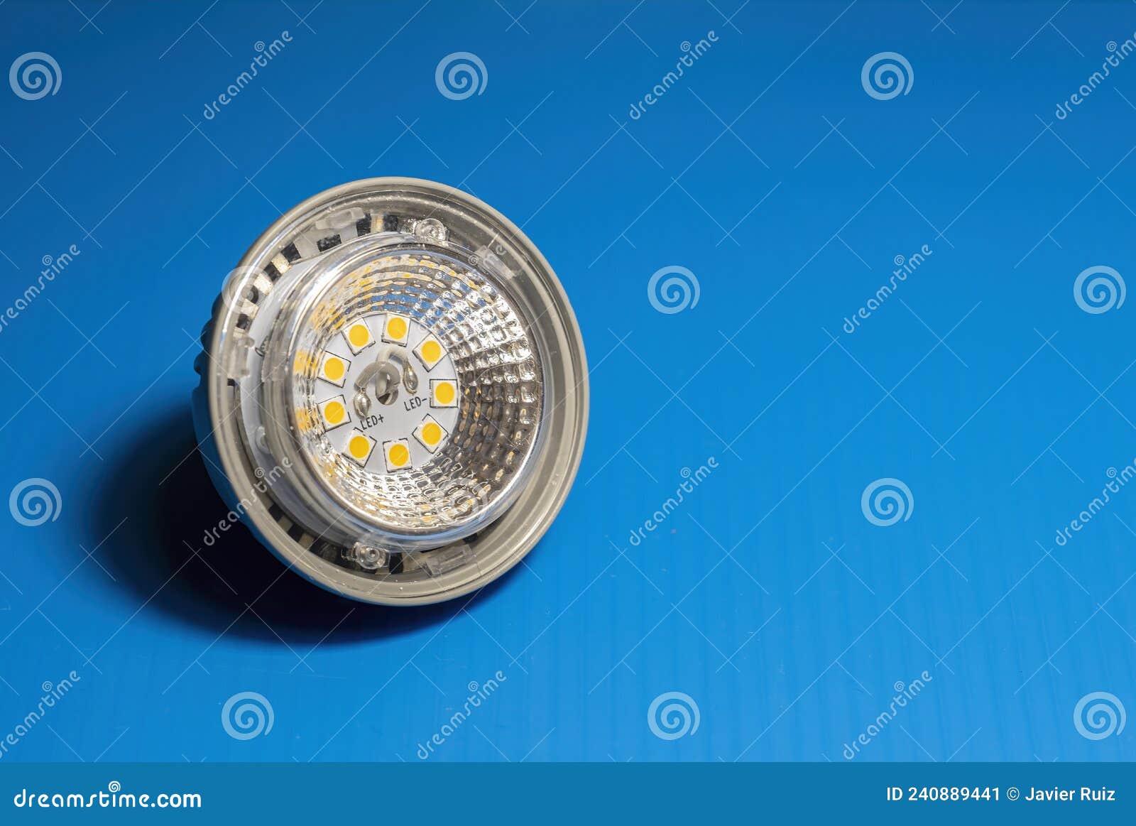 Close Up of a Led Spotlight on a Blurred Surface, Selective Focus, Led ...