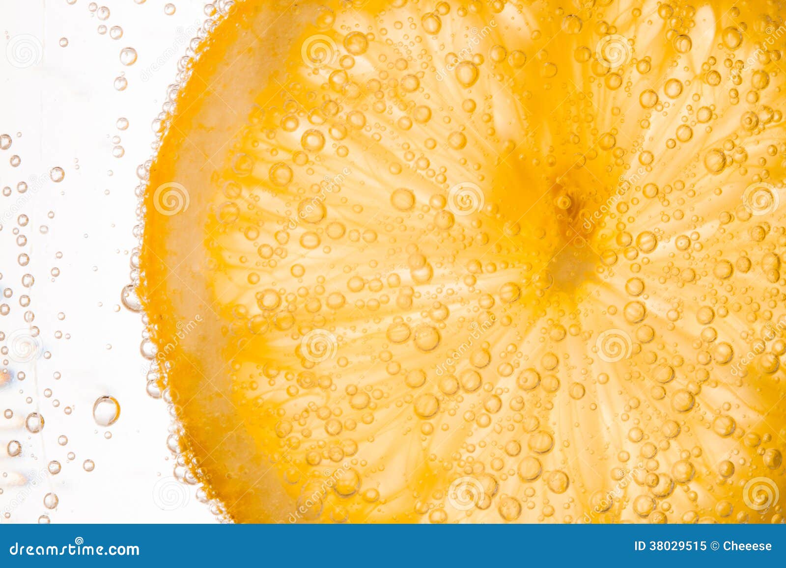 Close-up of Lemon Slice in Clear Water Stock Image - Image of clean ...