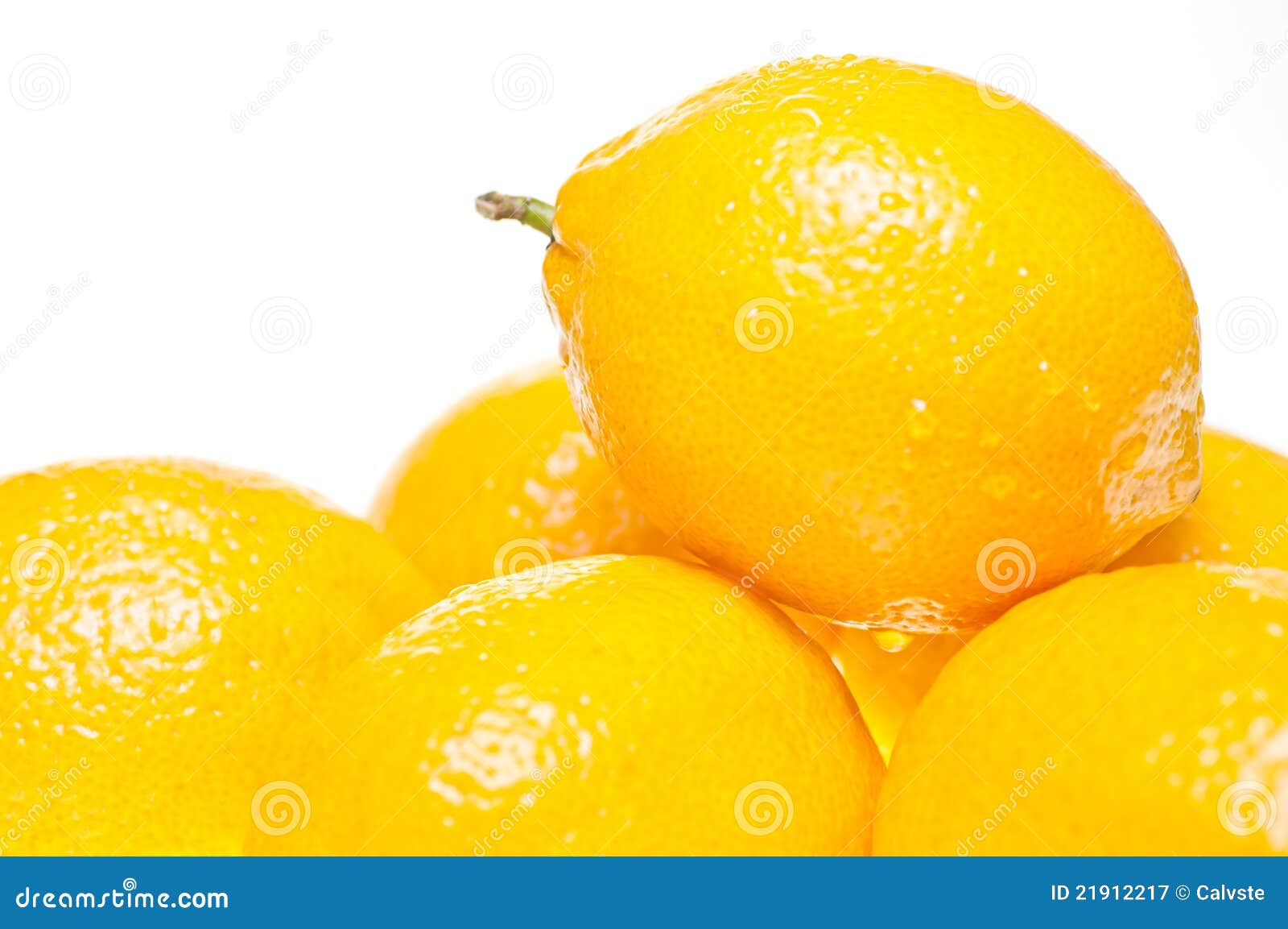 Close Up of a Lemon Stacked on Lemons Stock Image - Image of fruit ...