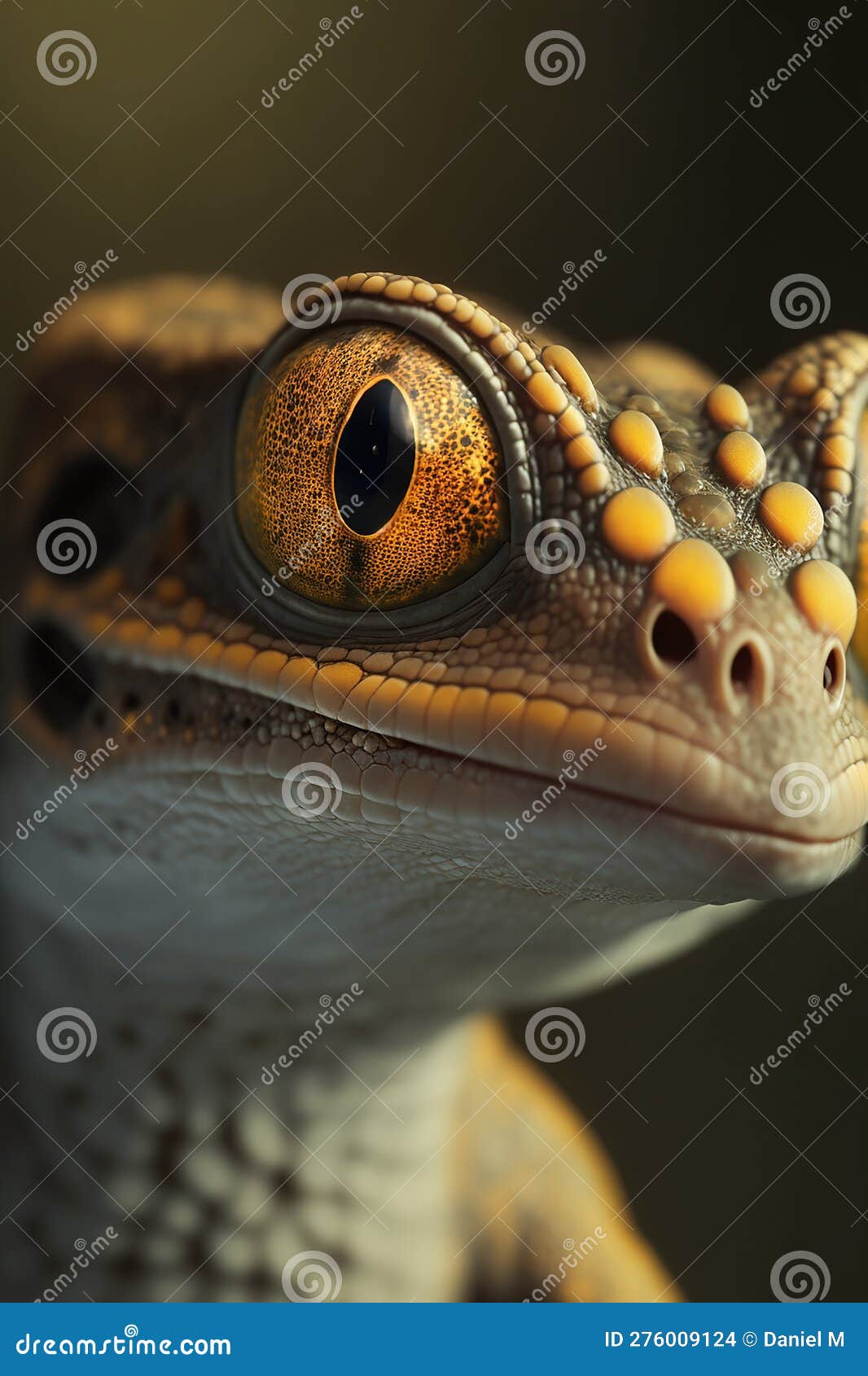 Close-up of a Leopard Gecko Looking at the Camera Stock Illustration ...