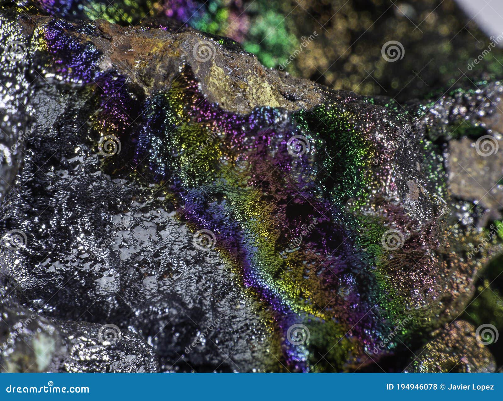 Close Up on a Lepidocrocite Mineral Stone Stock Photo - Image of ...