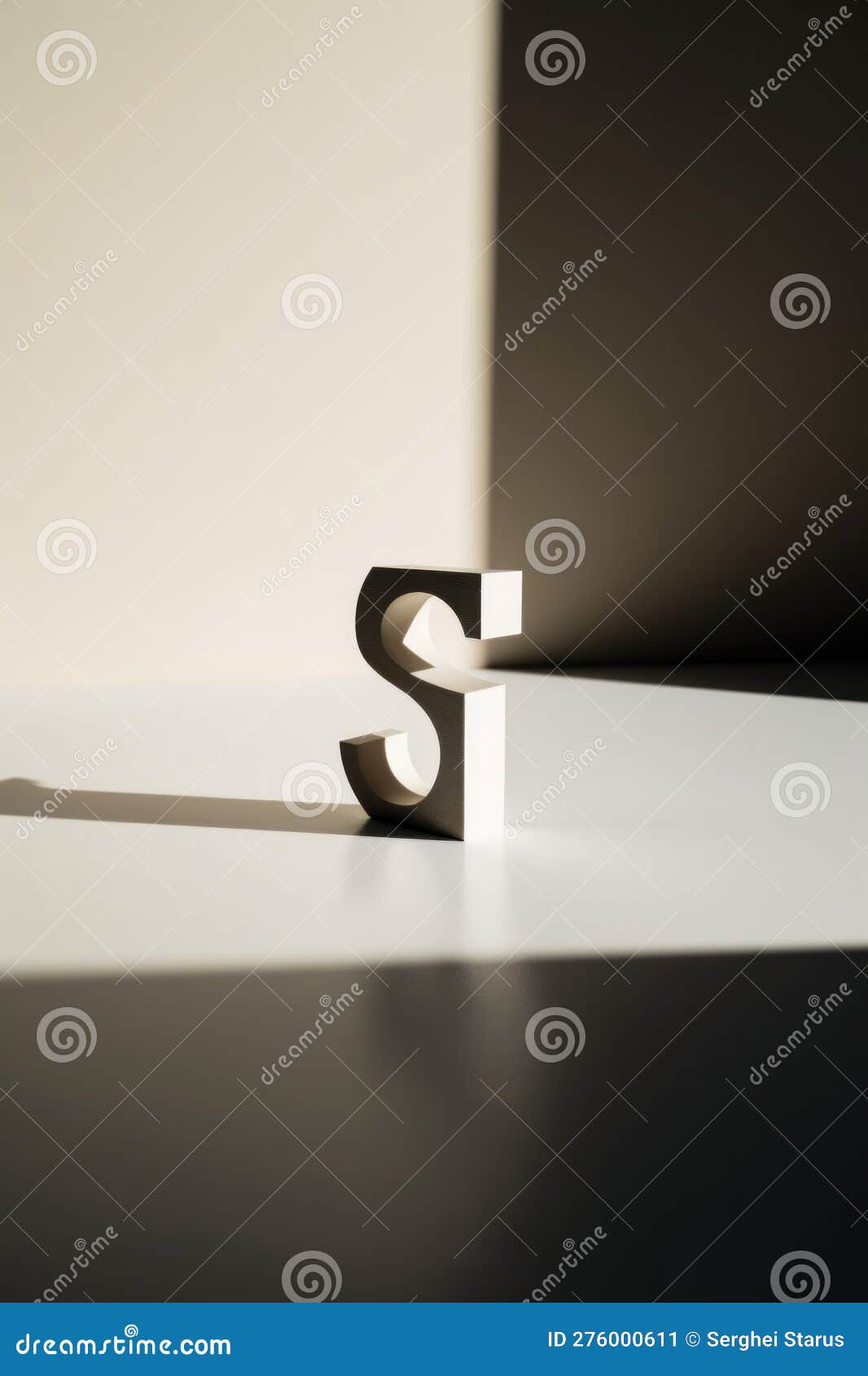 A Close Up of a Letter S on a Table. AI Generative Image. Stock ...