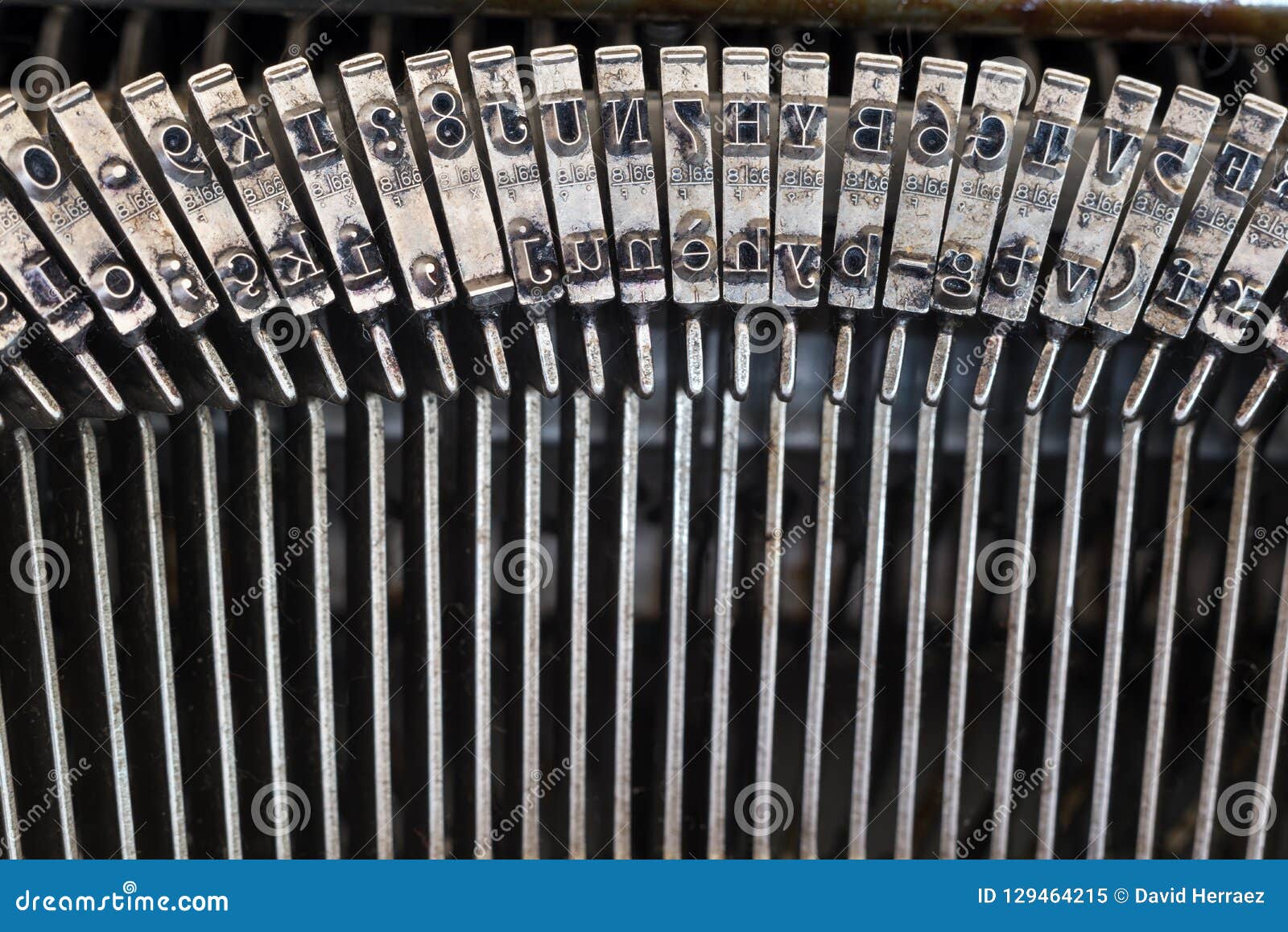Close Up of the Letters on an Old Typewriter Stock Image - Image of ...