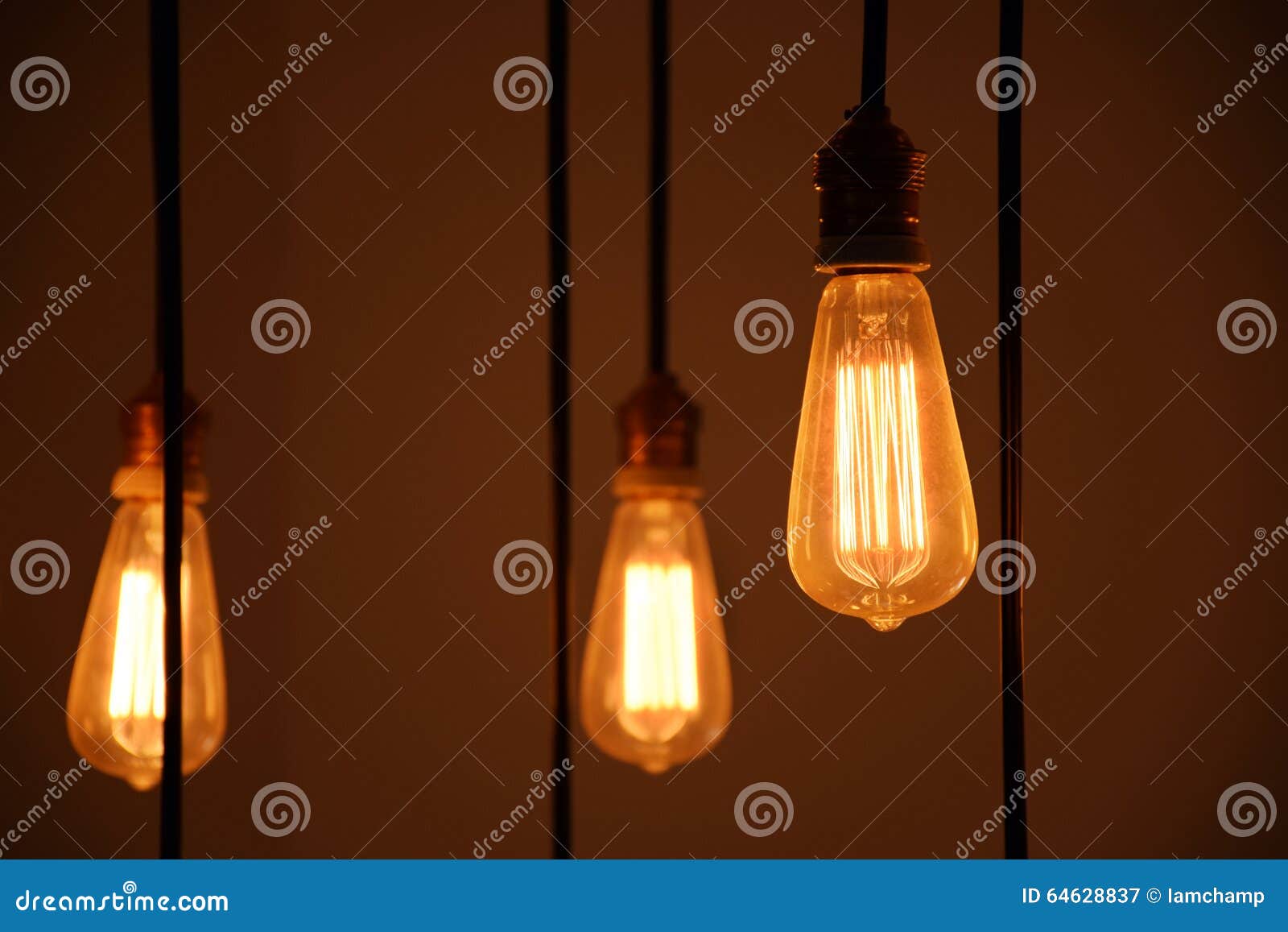 Close Up Light Bulb in Coffee Shop Background Stock Image - Image of ...