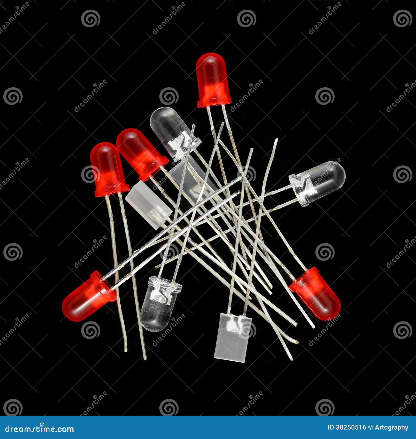 LEDs stock photo. Image of oval, transparent, dark, semiconductor ...