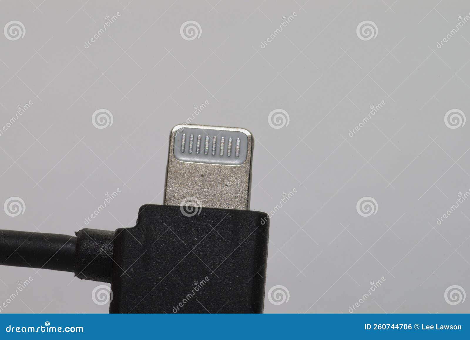 Close Up of a Lightning Connection Stock Photo - Image of connector ...