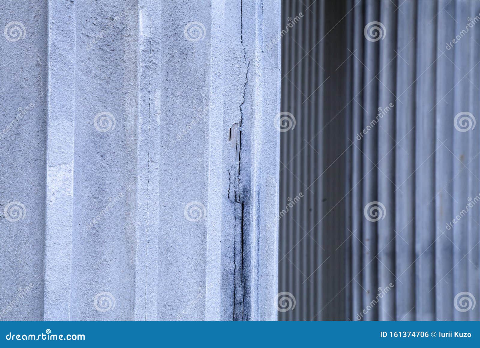 Close Up of a Line of Greek Style Columns Stock Photo - Image of column ...