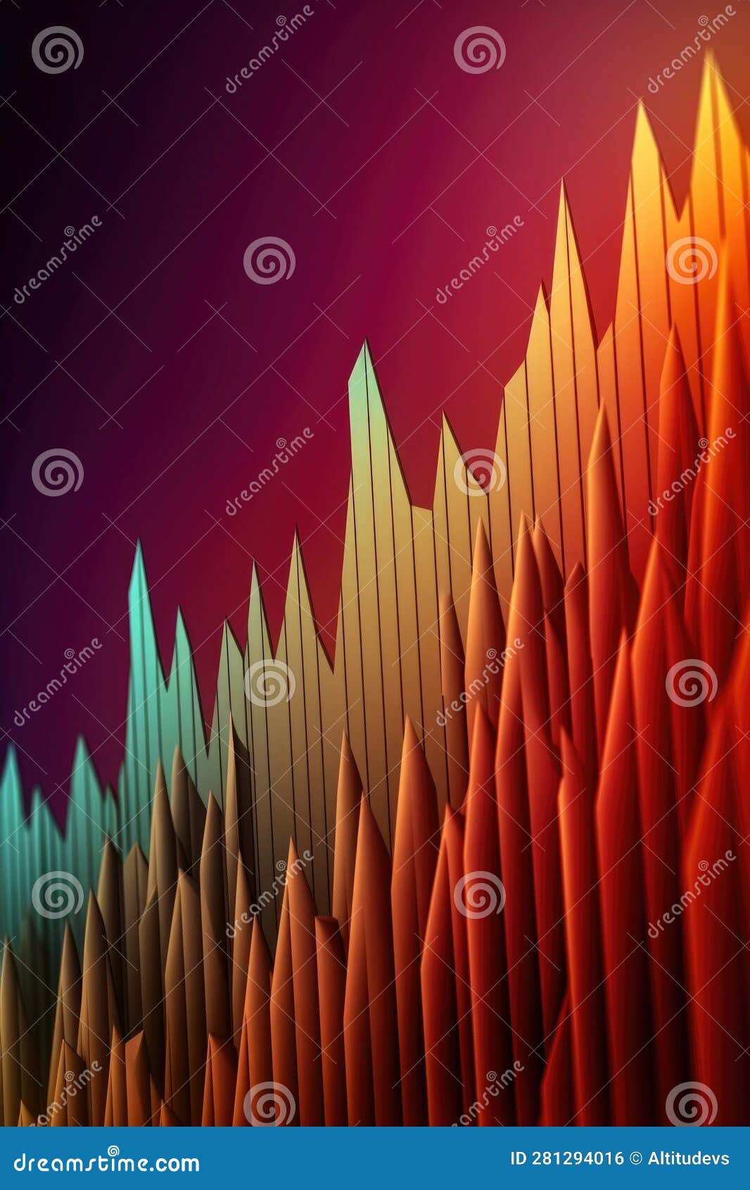 A Close-up of a Line Graph Showing a Rising Trend Stock Illustration ...