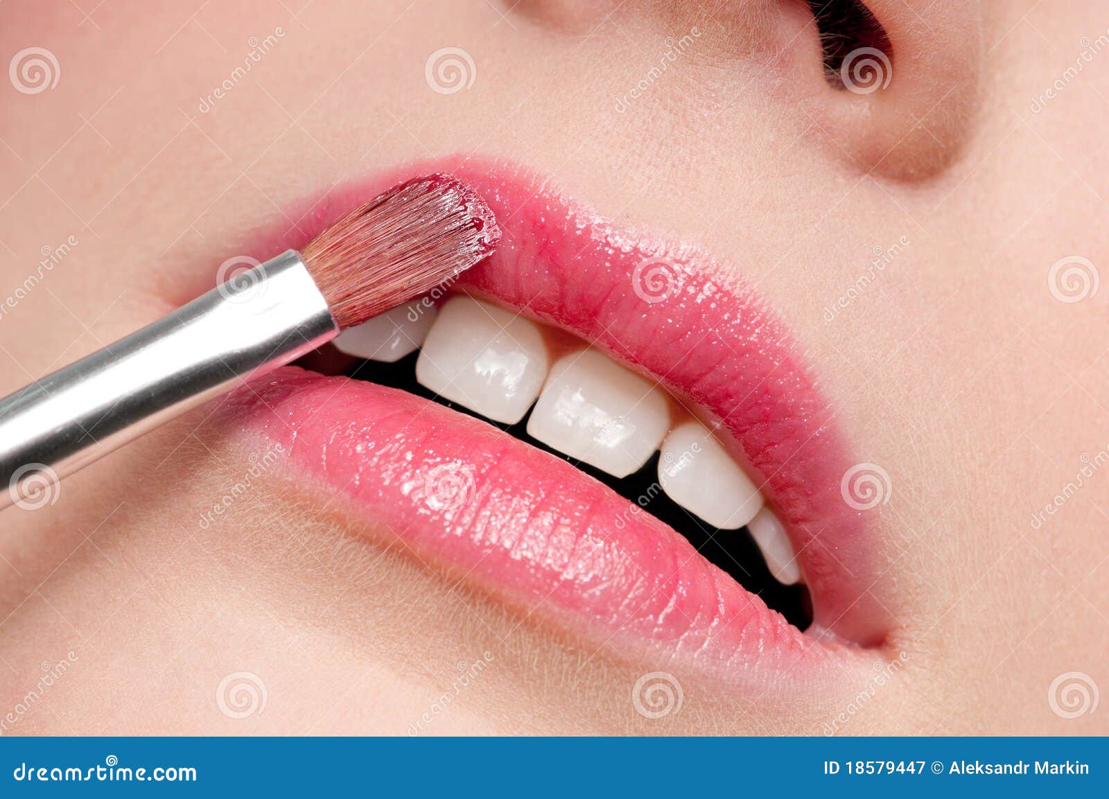 Close-up Lips of Beauty Young Woman Stock Image - Image of girl ...