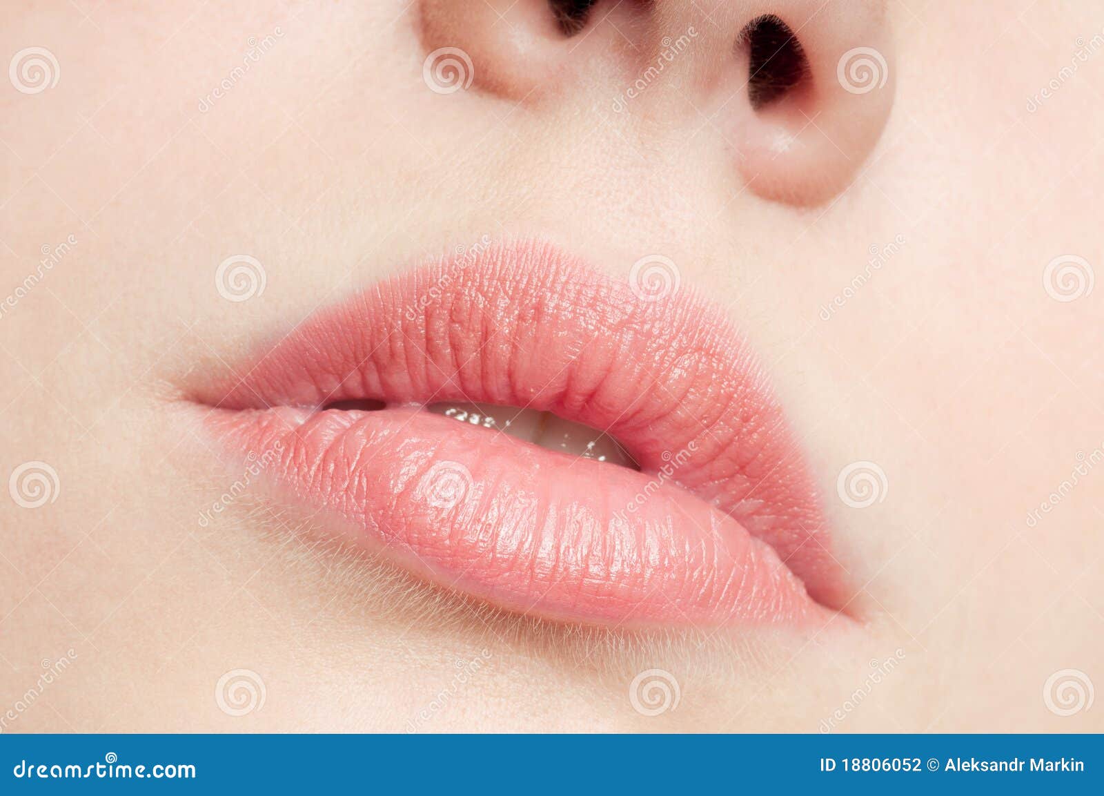 Close-up Lips of Beauty Young Woman Stock Photo - Image of glamour ...