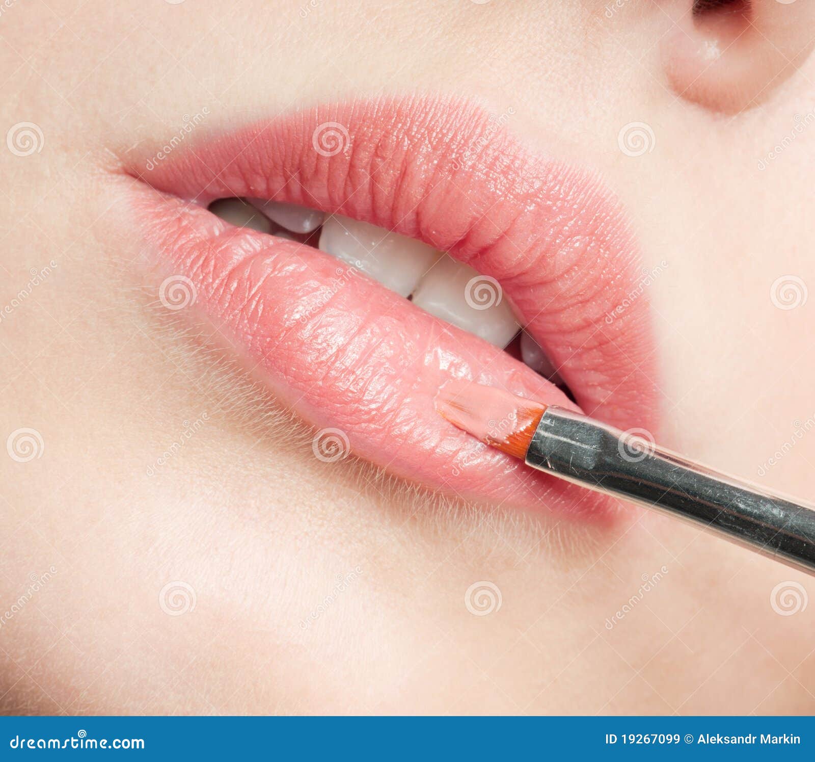 Close-up Lips of Beauty Young Woman Stock Image - Image of look ...