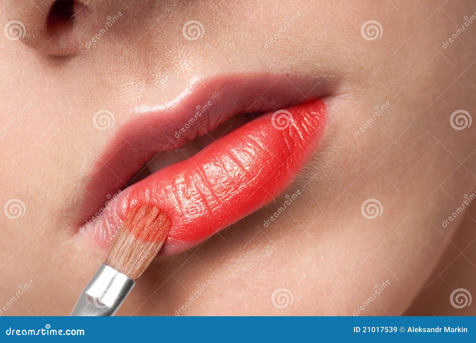 Close-up Lips of Beauty Young Woman Stock Image - Image of face ...