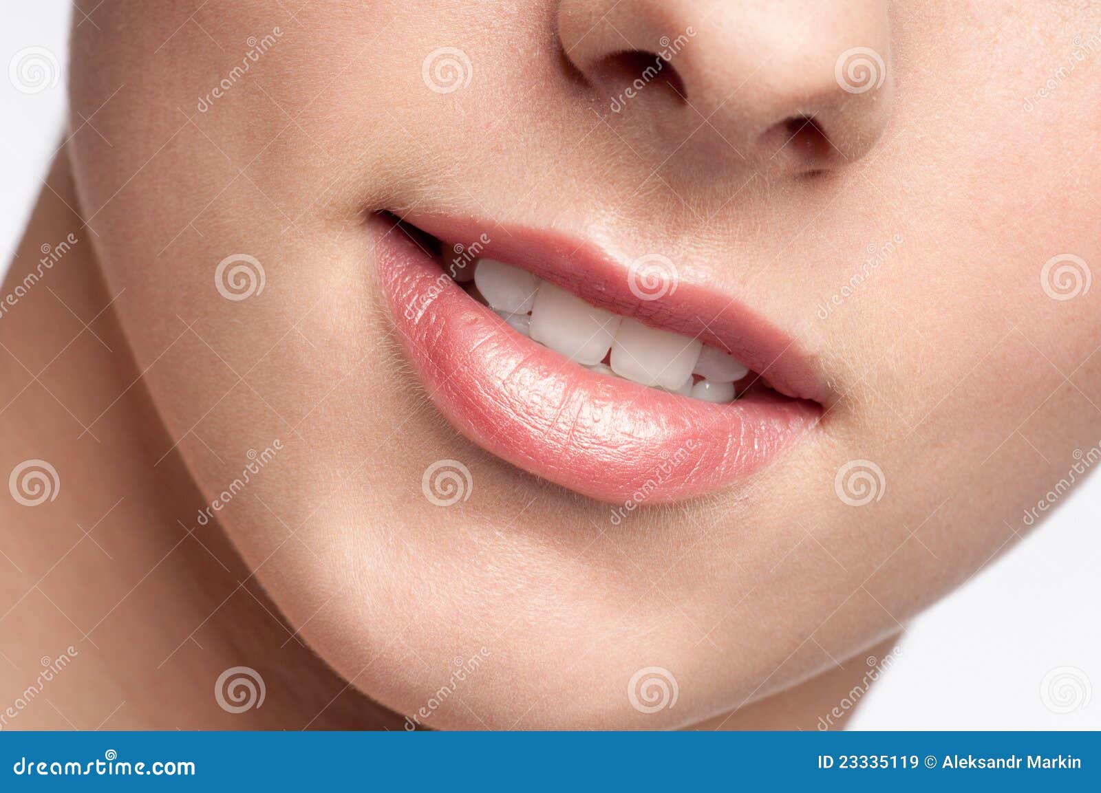 Close-up Lips of Beauty Young Woman Stock Image - Image of glamour ...