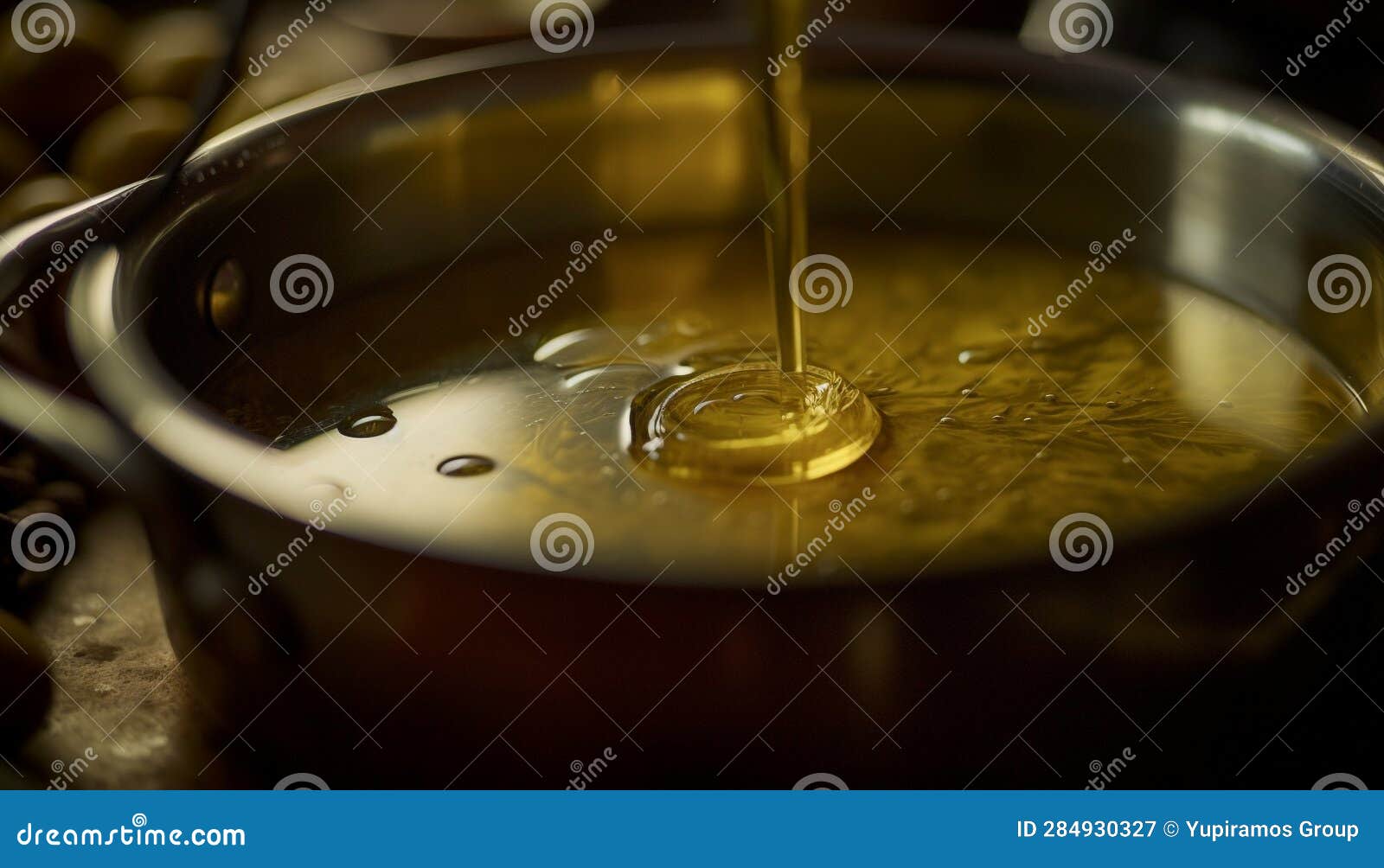 Close Up of a Liquid Drop, Fresh Food Cooking in Nature Generated by AI ...