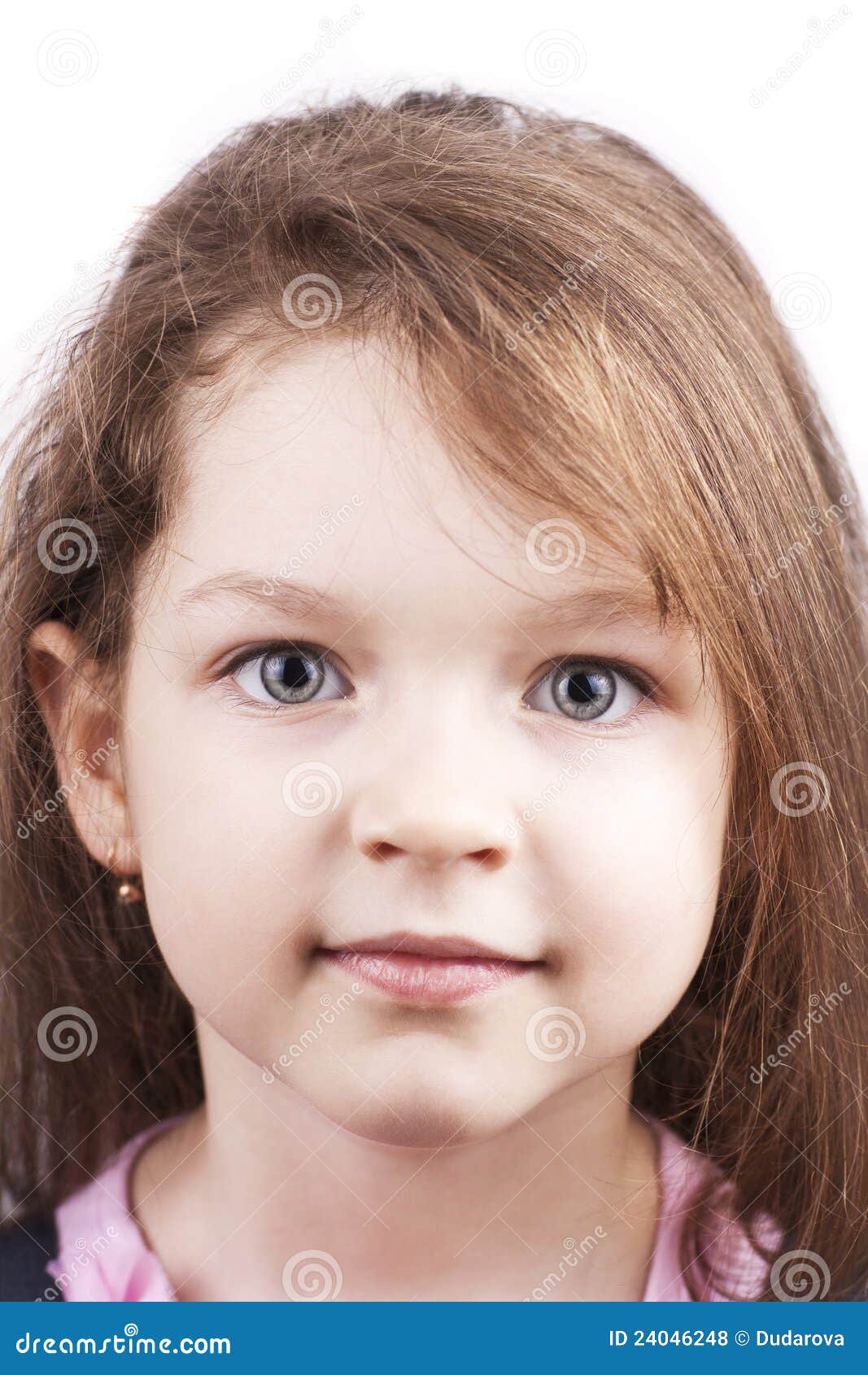 Close Up Little Pretty Child Isolated Stock Photo - Image of nice ...