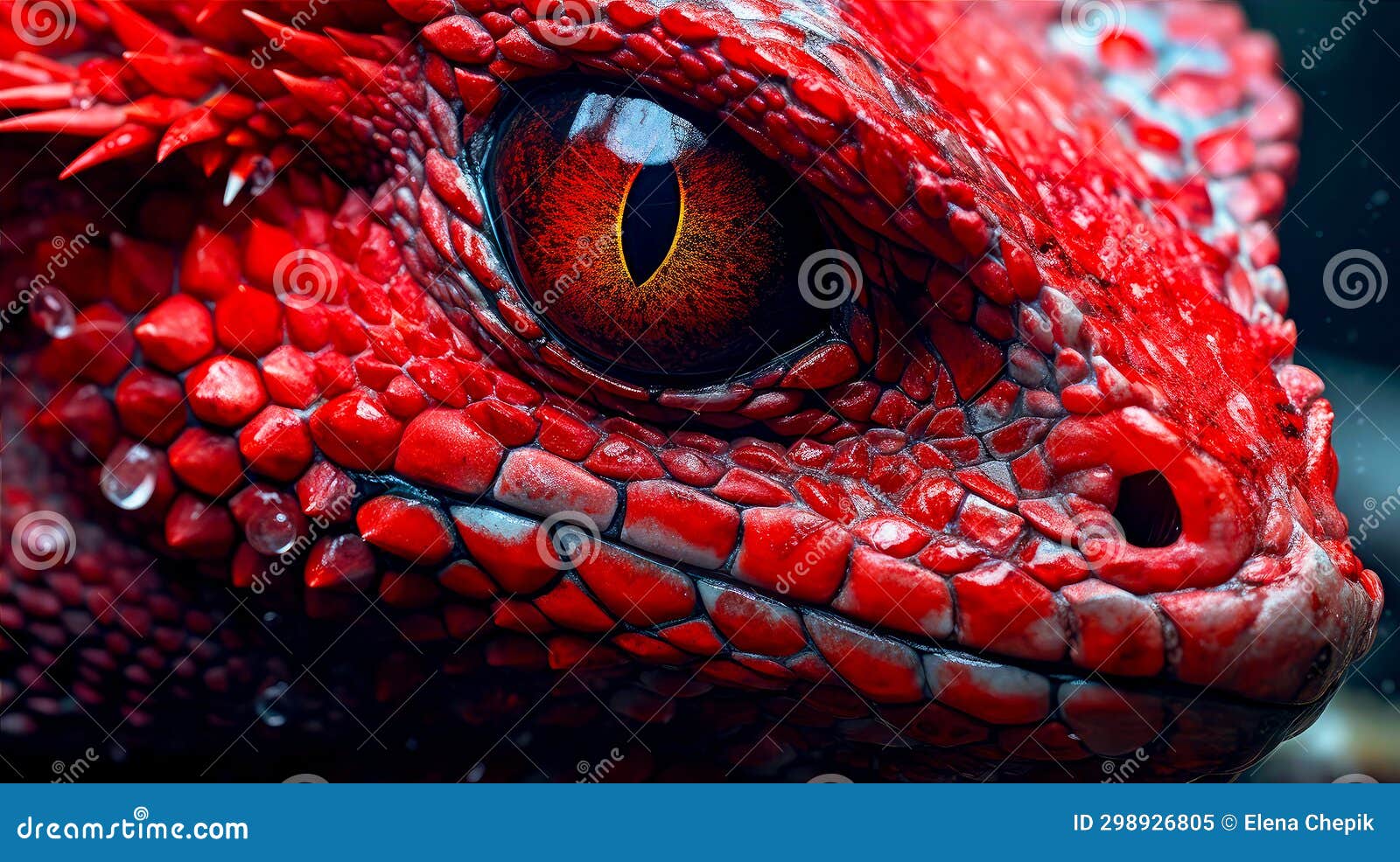 Close-up of Lizard Eye. Dangerous Creature Stock Image - Image of ...